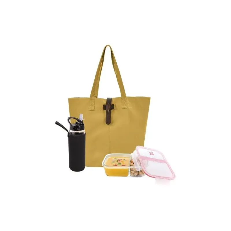 IRIS Sac Lunch Bag 15 L Jaune Moutarde - Natural